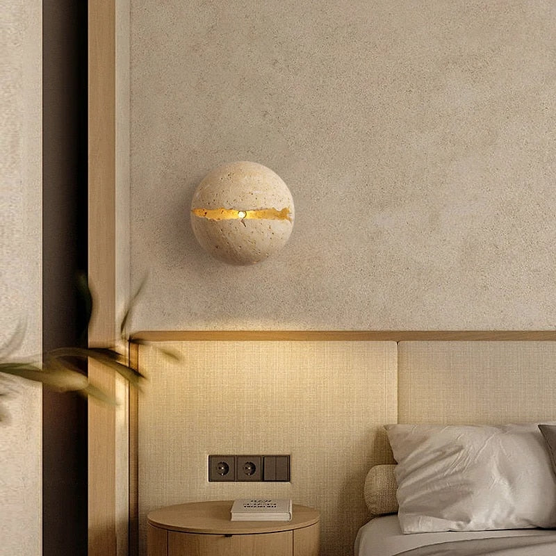 Shana Round Stone Wall Light | Home Decor Store – Love Decors