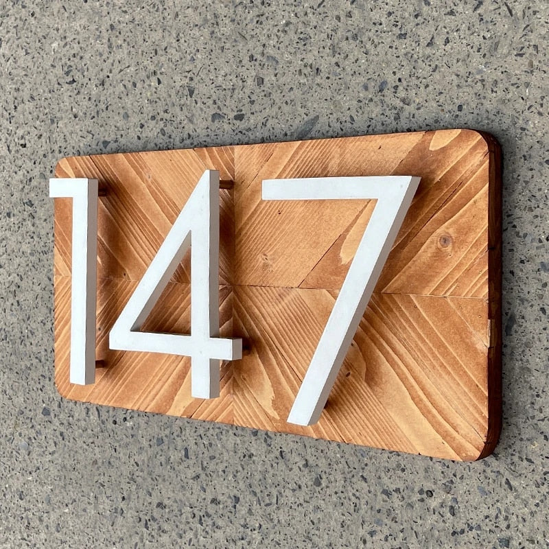 Leroy Floating White House Numbers | House Numbers UK – Love Decors